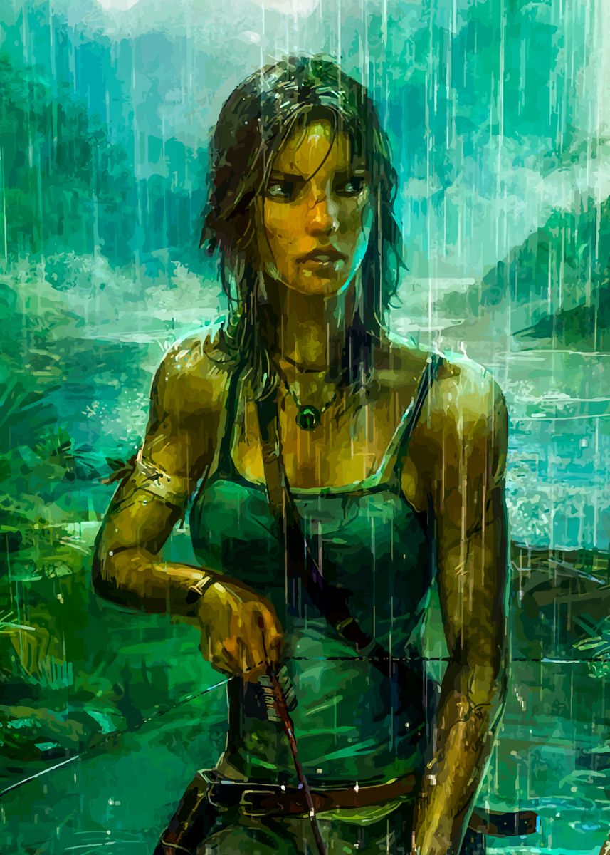 'Tomb Raider Lara Croft' Poster, picture, metal print, paint by Va ...