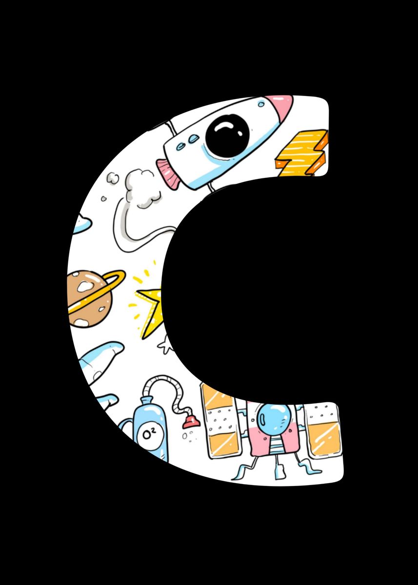 'Funny Alphabet C' Poster, picture, metal print, paint by Vicky ...