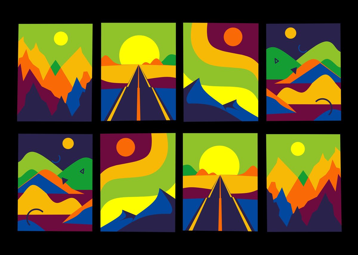 'visual art landscape' Poster by Mshel Tyan | Displate