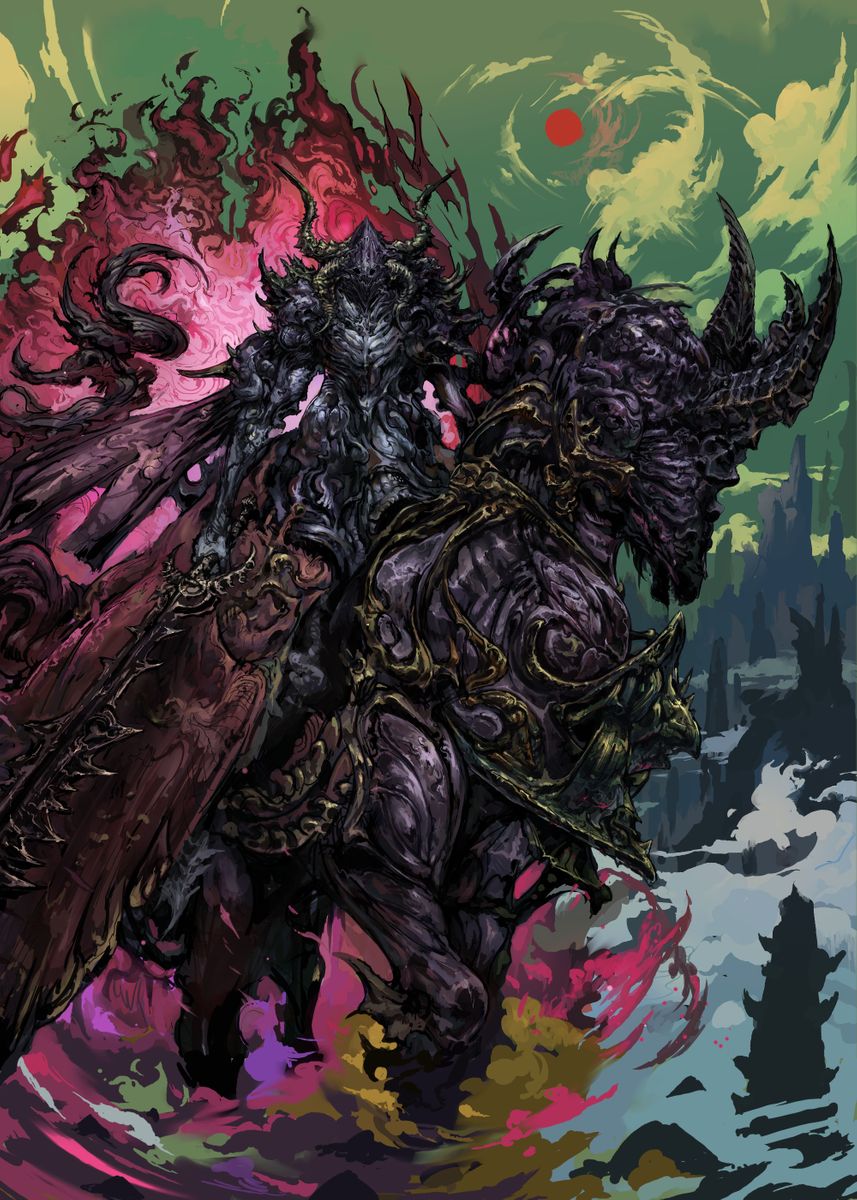 'Demon Rider' Poster, picture, metal print, paint by Marcelo Orsi ...