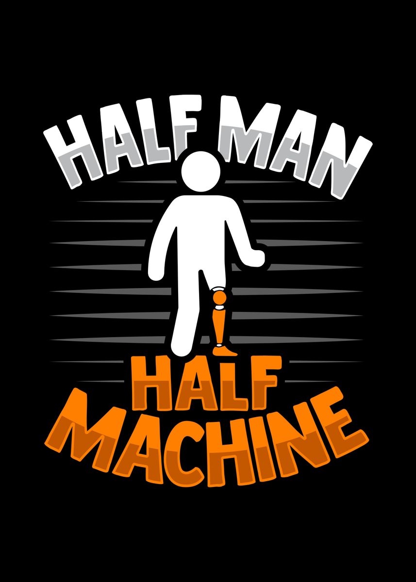 'Bionic Amputee Joke Leg' Poster, picture, metal print, paint by ...