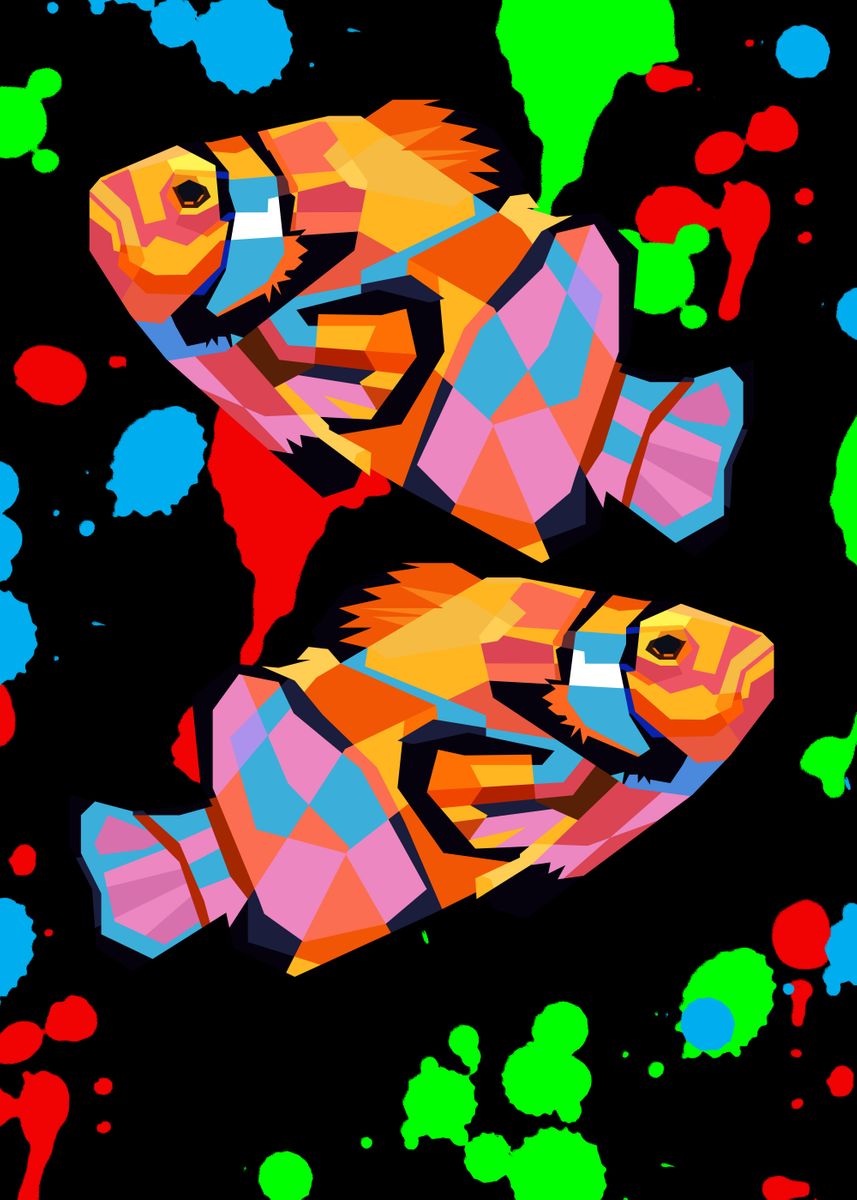'fish phenomenal' Poster, picture, metal print, paint by rustamaji ...