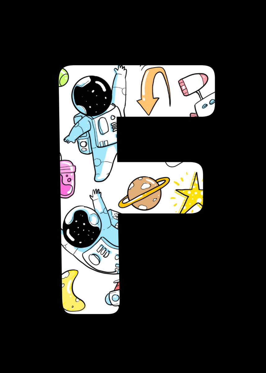 'Funny Alphabet F' Poster, picture, metal print, paint by Vicky ...