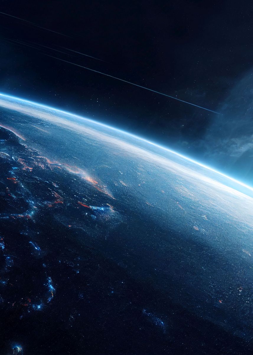 'Great Blue Planet' Poster, picture, metal print, paint by Stefan Merz ...