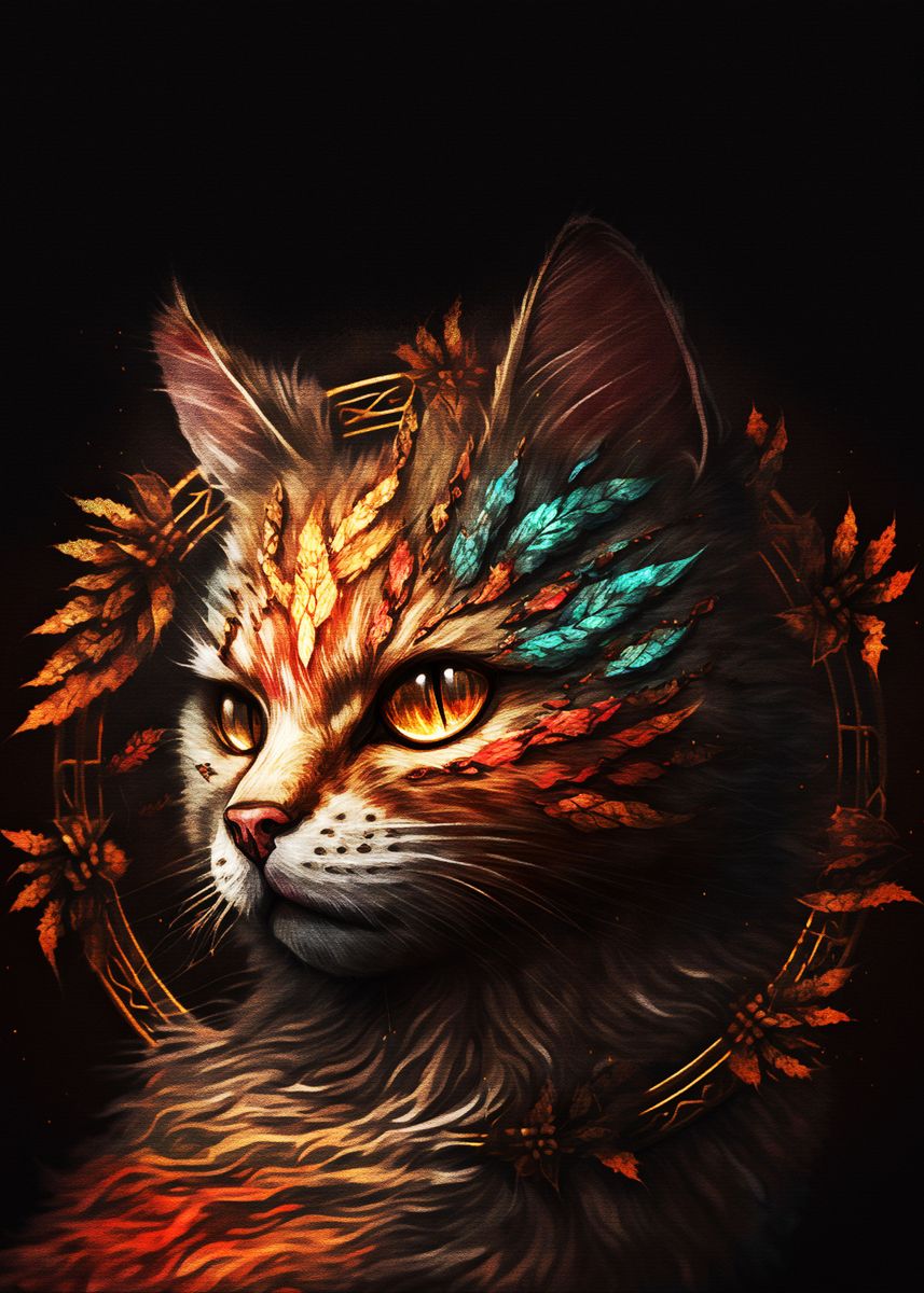 'Beautiful Realistic Cat' Poster, picture, metal print, paint by Muh ...