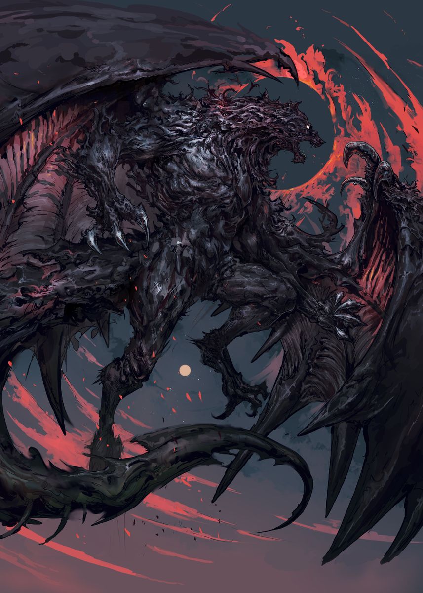 'Wolf Dragon' Poster, picture, metal print, paint by Marcelo Orsi ...