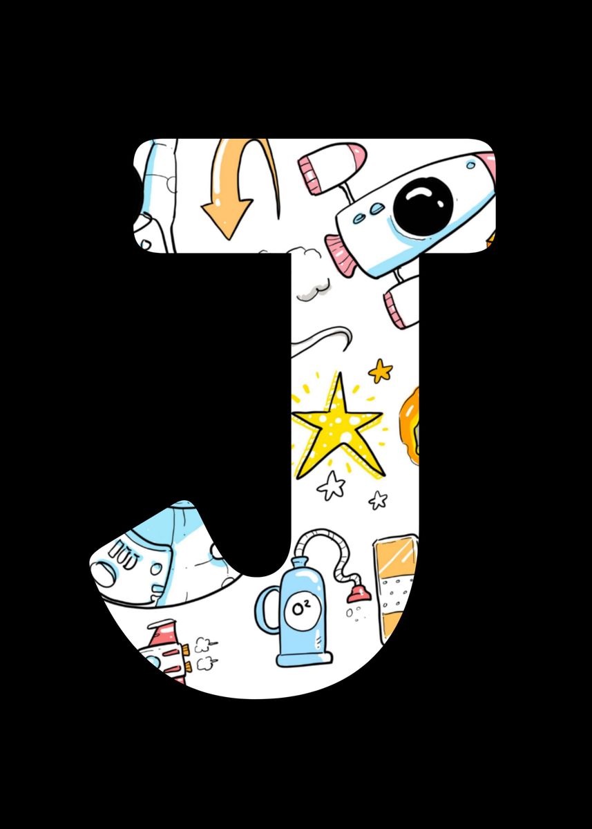 'Funny Alphabet J' Poster by Vicky Hanggara | Displate