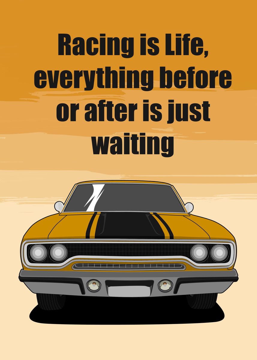 'Car quotes' Poster, picture, metal print, paint by Mild pic | Displate