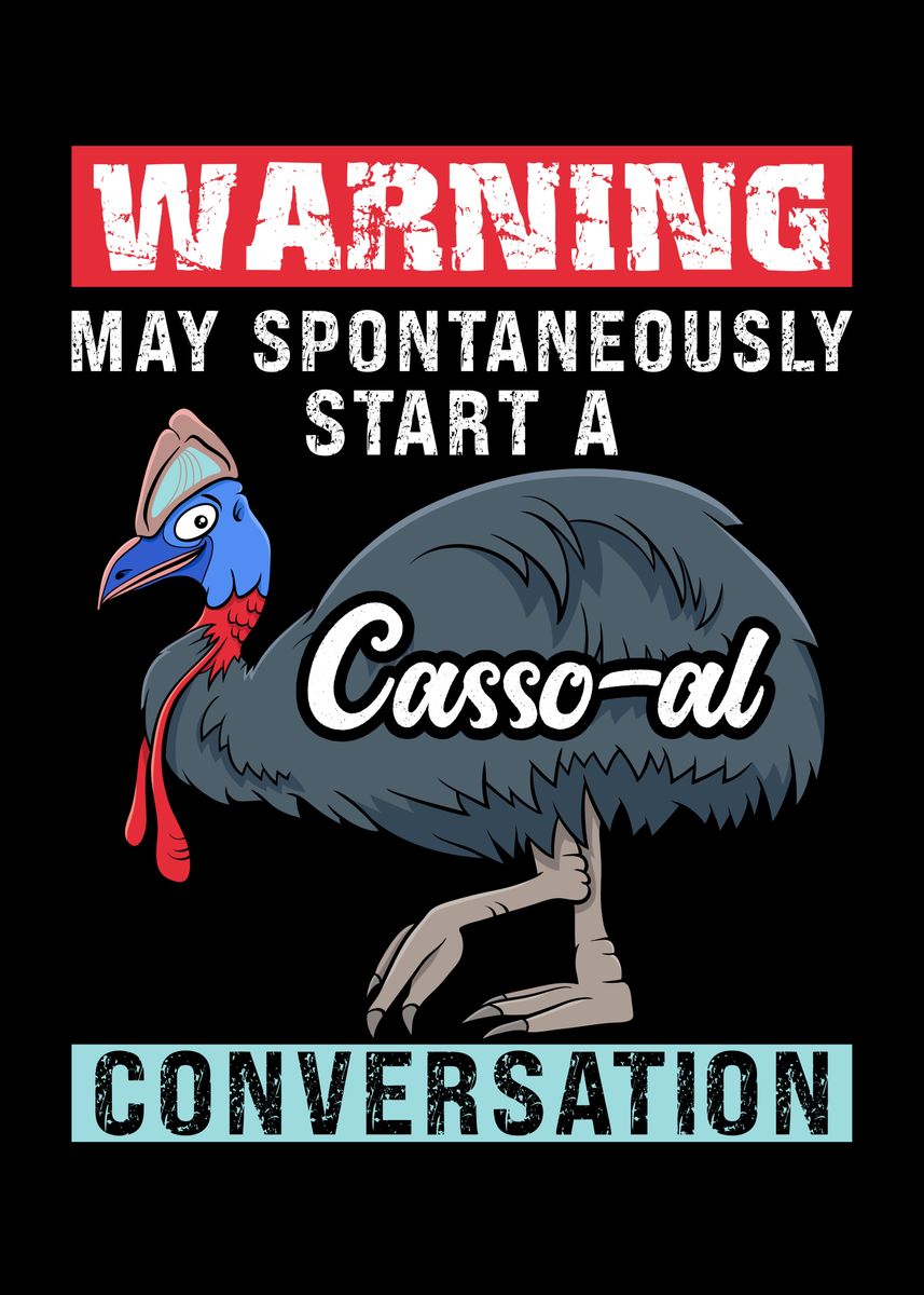 'Retro Cassowary Bird' Poster by bobbyMC | Displate