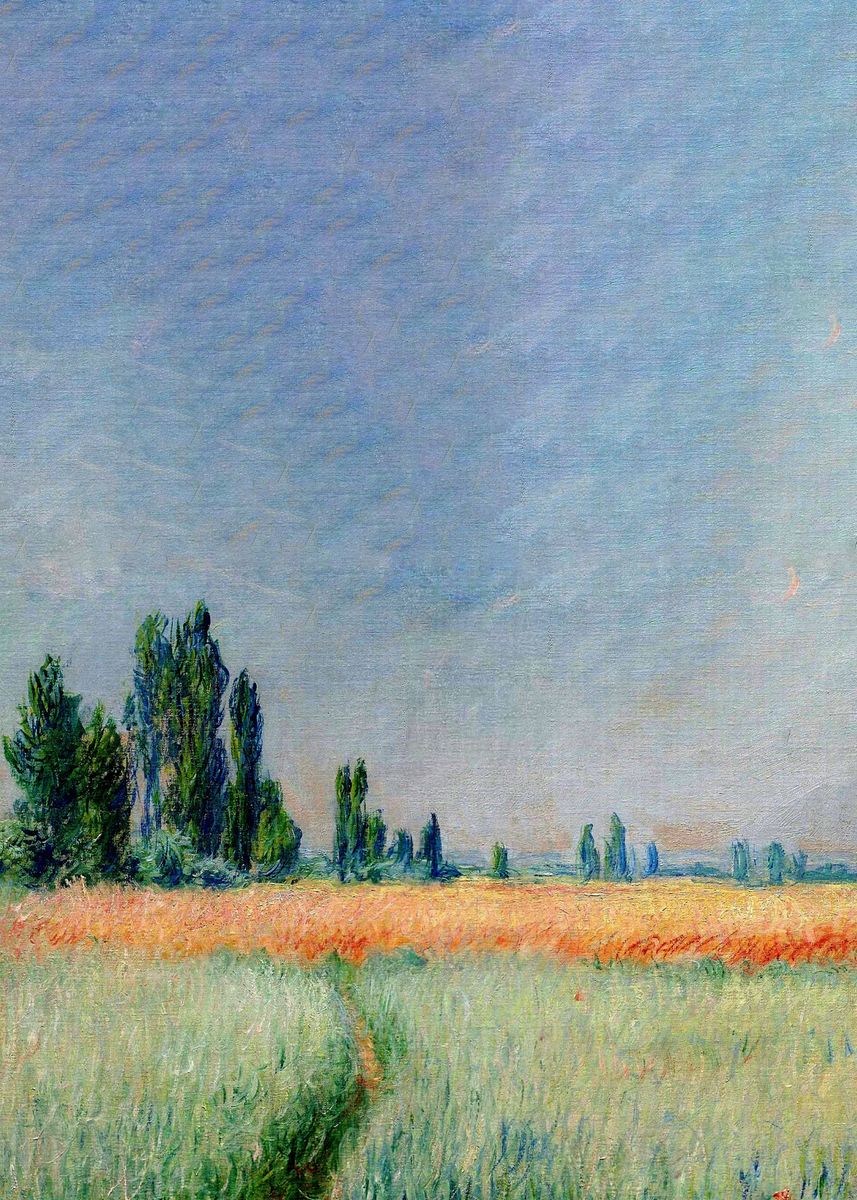 'Wheatfield Oil Painting' Poster, picture, metal print, paint by Pulp ...