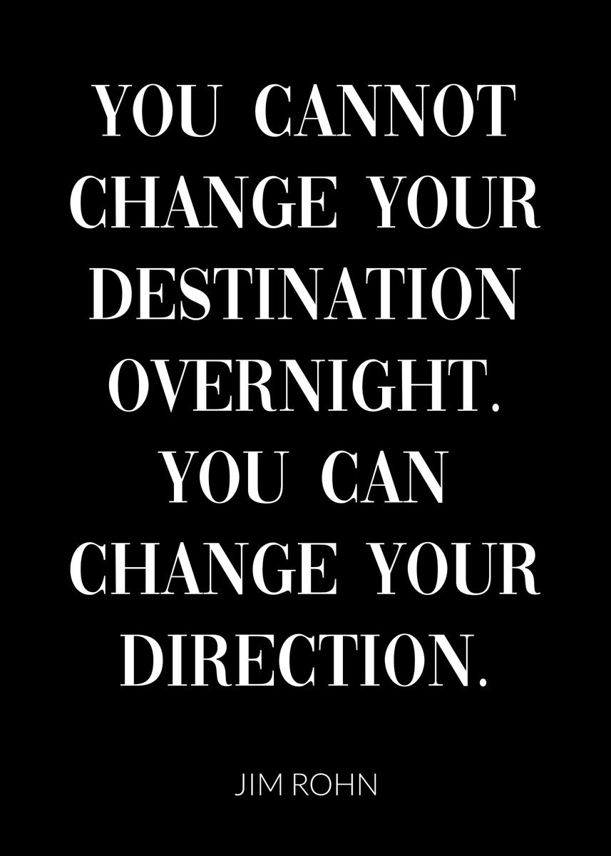 'Jim Rohn Quote' Poster, picture, metal print, paint by dkDesign | Displate