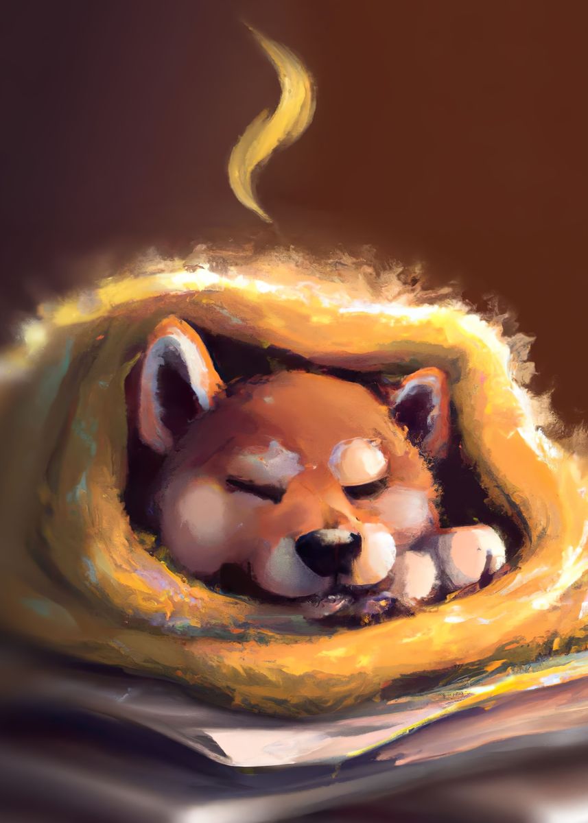 'Nap Time' Poster, picture, metal print, paint by MoCreates Art | Displate