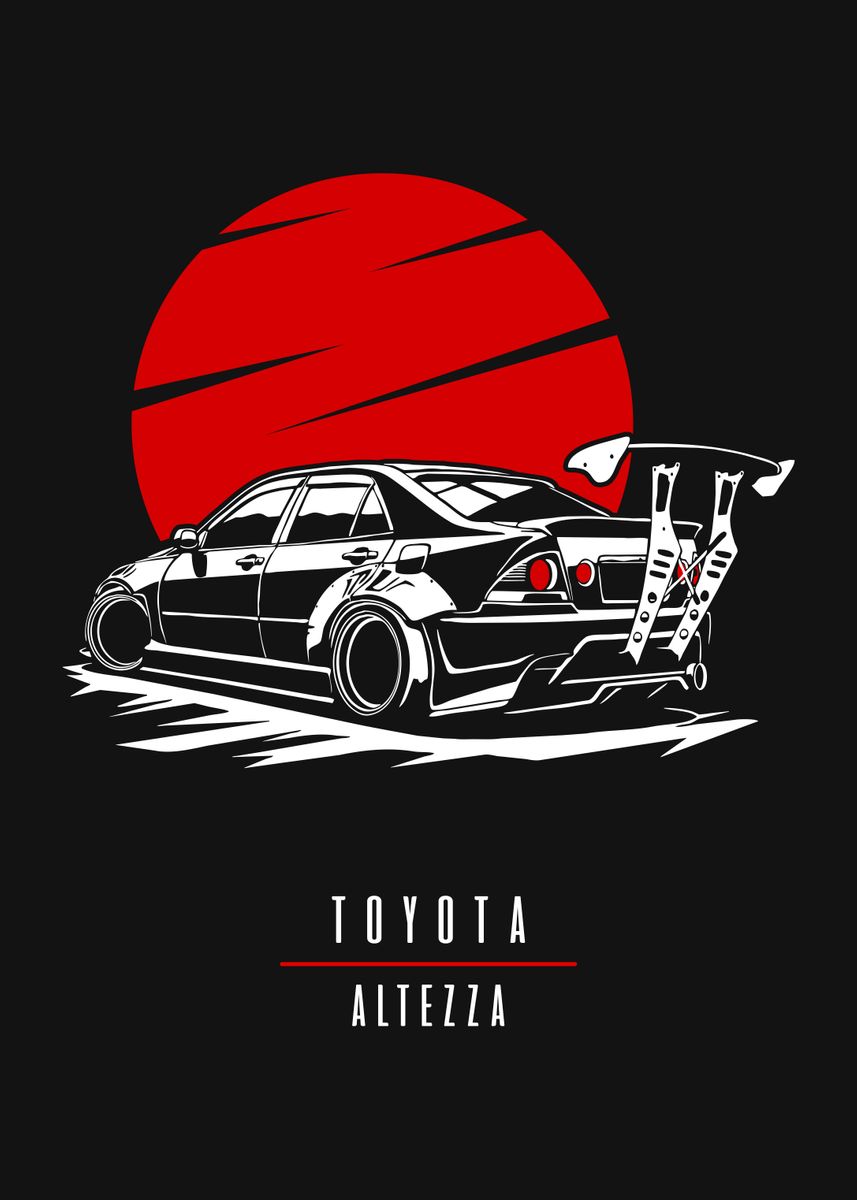 'Toyota Altezza' Poster, picture, metal print, paint by Faissal Thomas ...