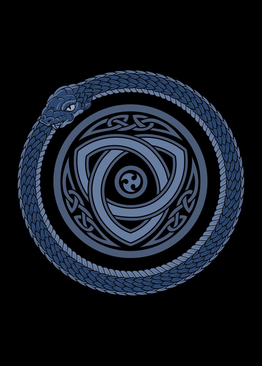 'Norse Serpent Jormungandr' Poster, picture, metal print, paint by ...