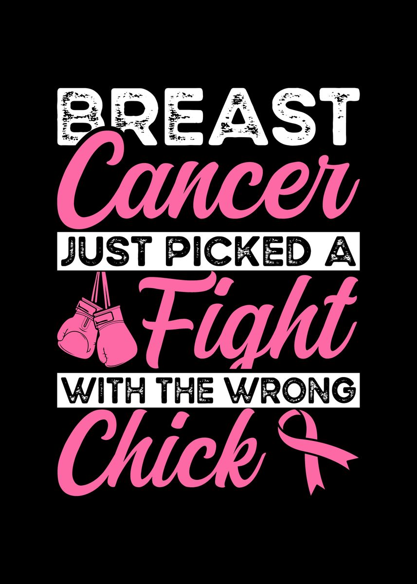 'Funny Breast Cancer' Poster, picture, metal print, paint by Abderrazek ...