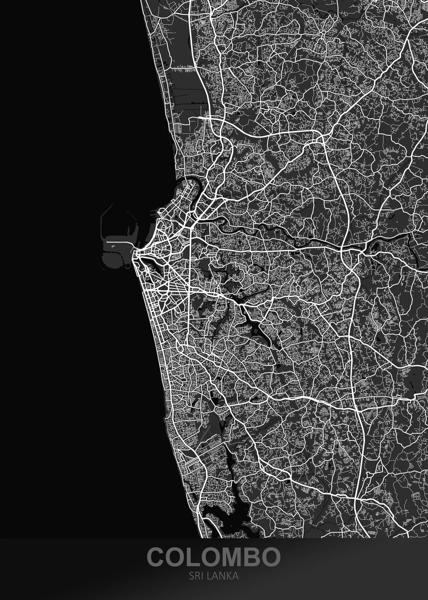 'Colombo Sri Lanka' Poster, picture, metal print, paint by Zake Yonkou ...