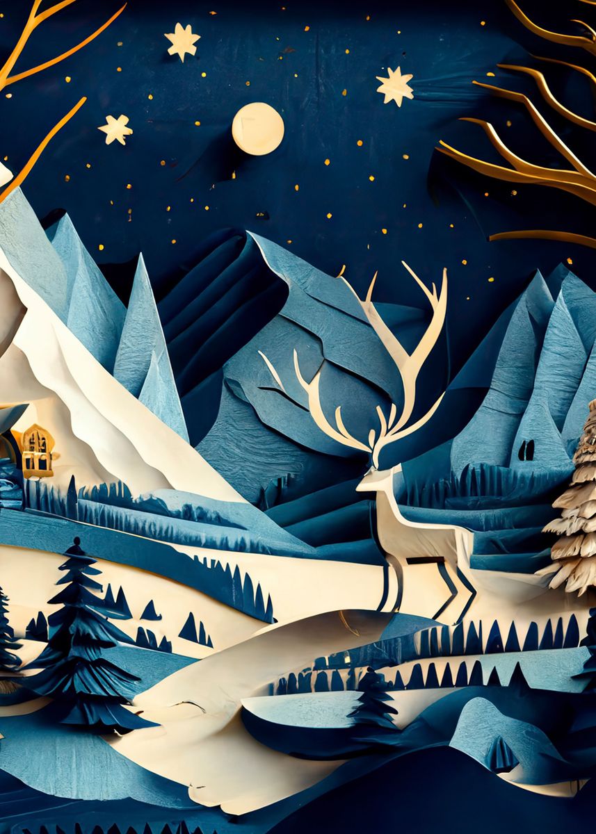 'Abstract Christmas' Poster by Stephen Schreck | Displate