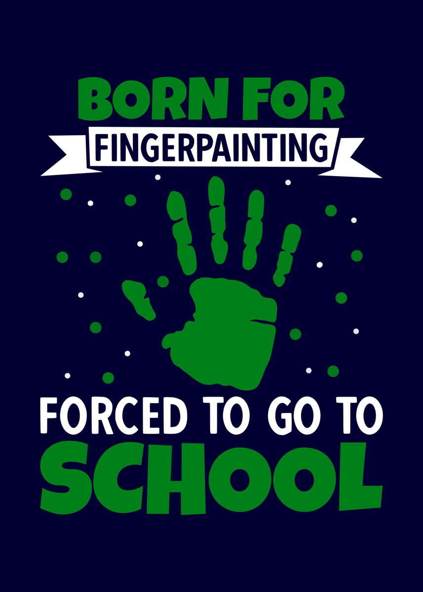 'Born For Fingerpainting' Poster, picture, metal print, paint by MzumO ...