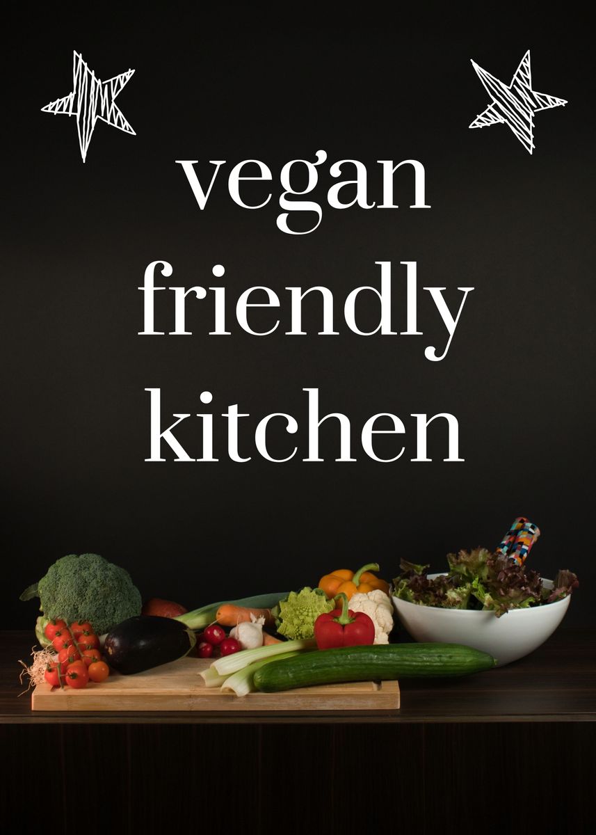 'Vegan friendly kitchen' Poster, picture, metal print, paint by Balint ...