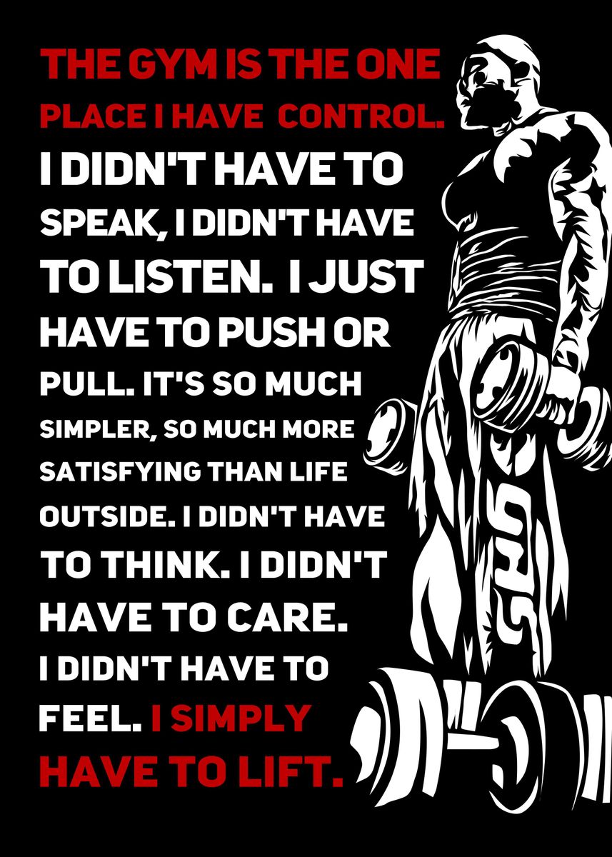 'Gym Workout Quotes ' Poster, picture, metal print, paint by KawaiiArt ...