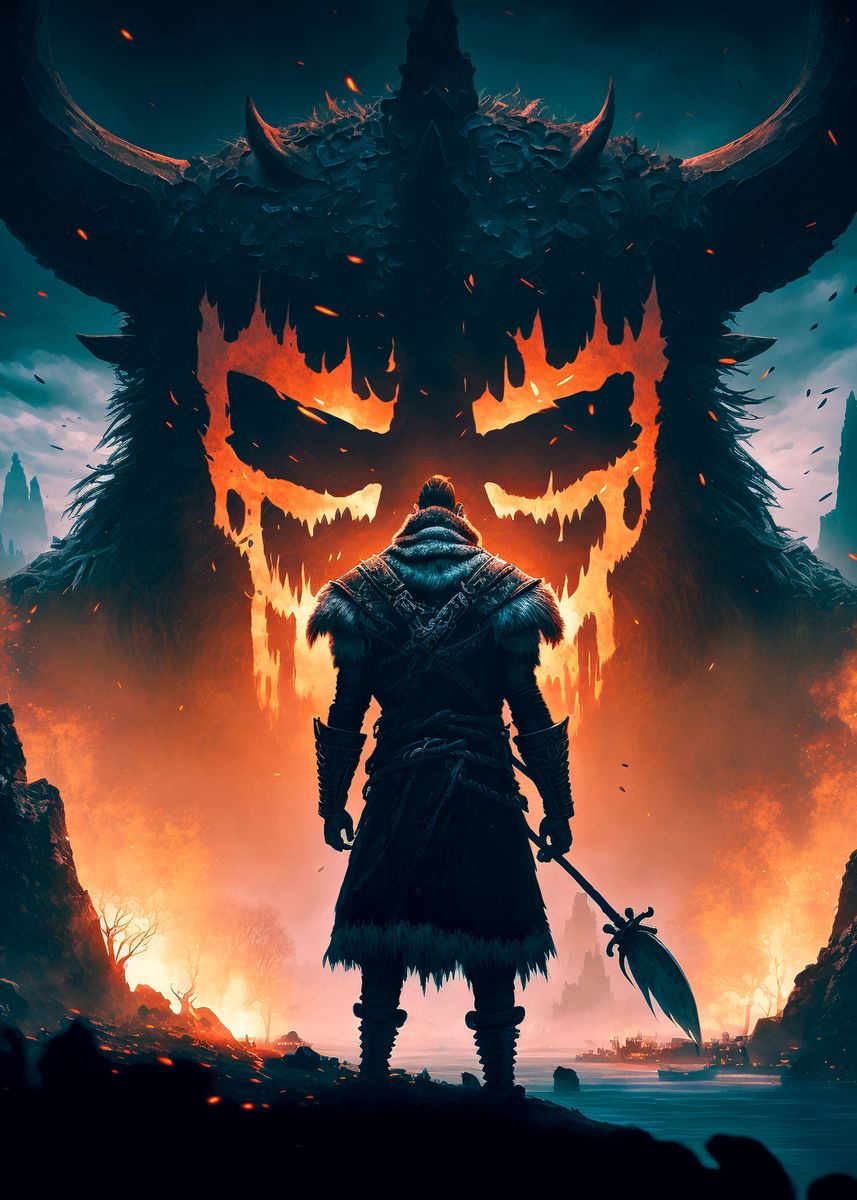 'Feather and Flame' Poster, picture, metal print, paint by XENOS | Displate