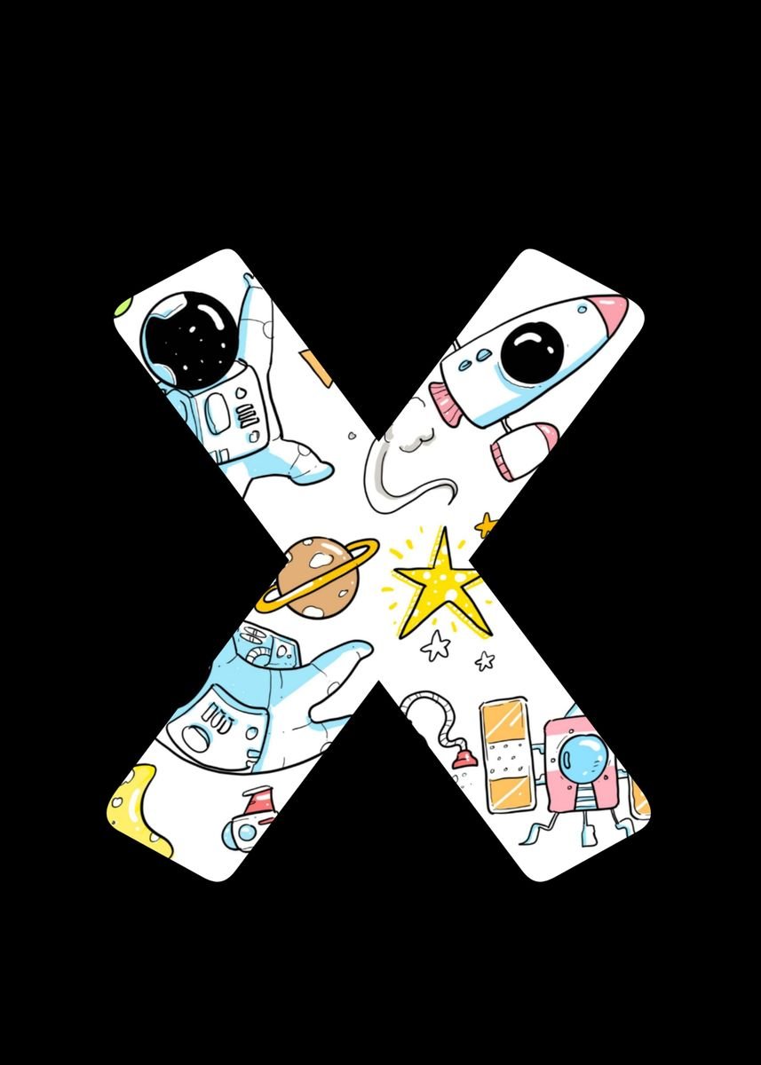 'Funny Alphabet X' Poster, picture, metal print, paint by Vicky ...