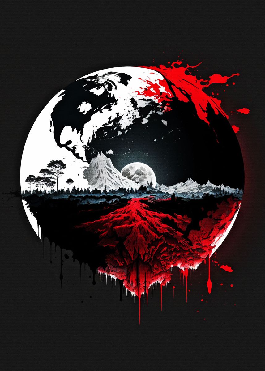 'Art dark minimalism' Poster, picture, metal print, paint by Coffee ...