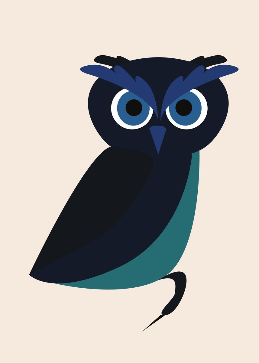 'Owl Lovers Art 14' Poster, picture, metal print, paint by Oizy ...