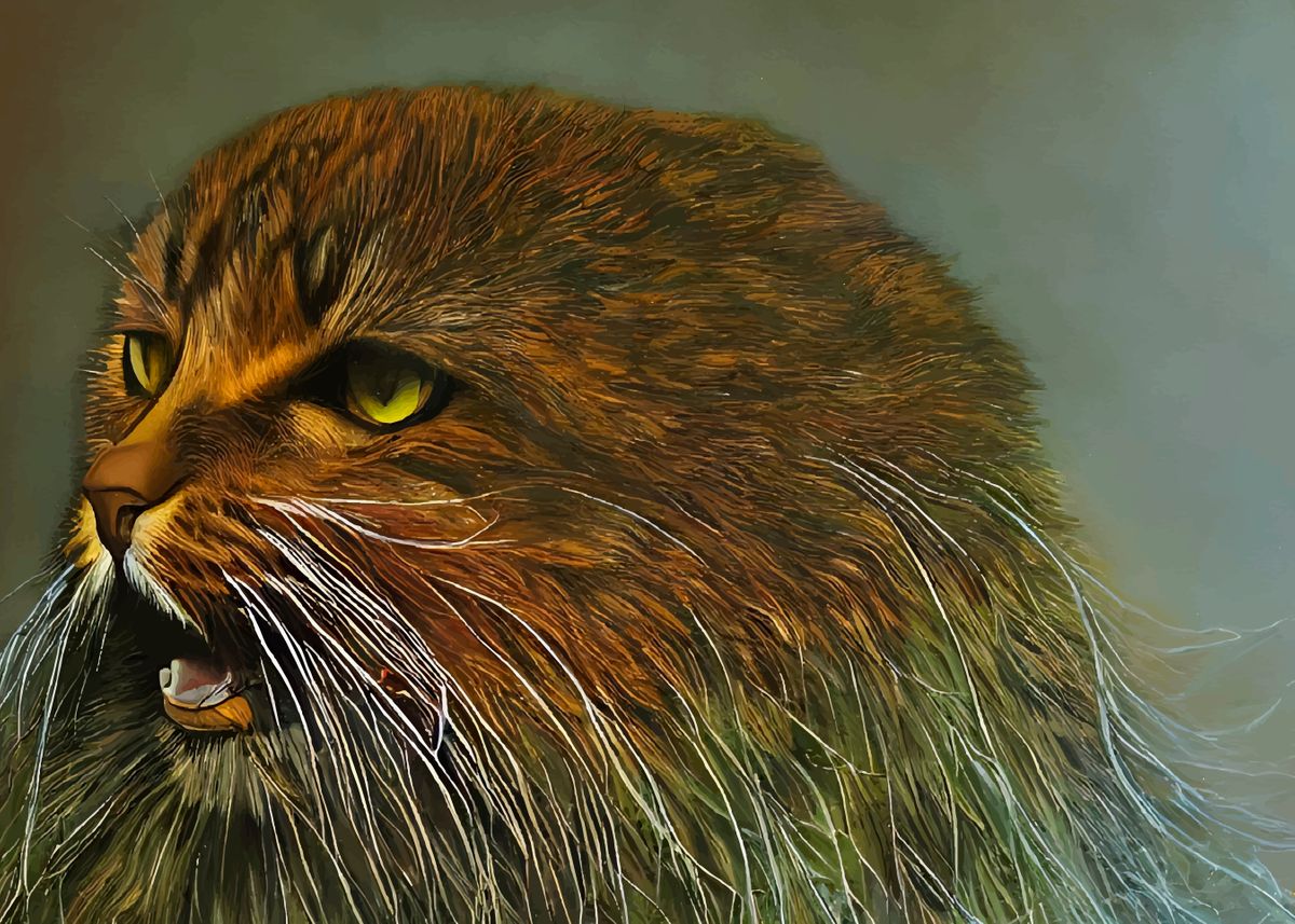 'CAT EAGLE HYBRID ANIMAL' Poster by Osvaldo Ramos Artist | Displate