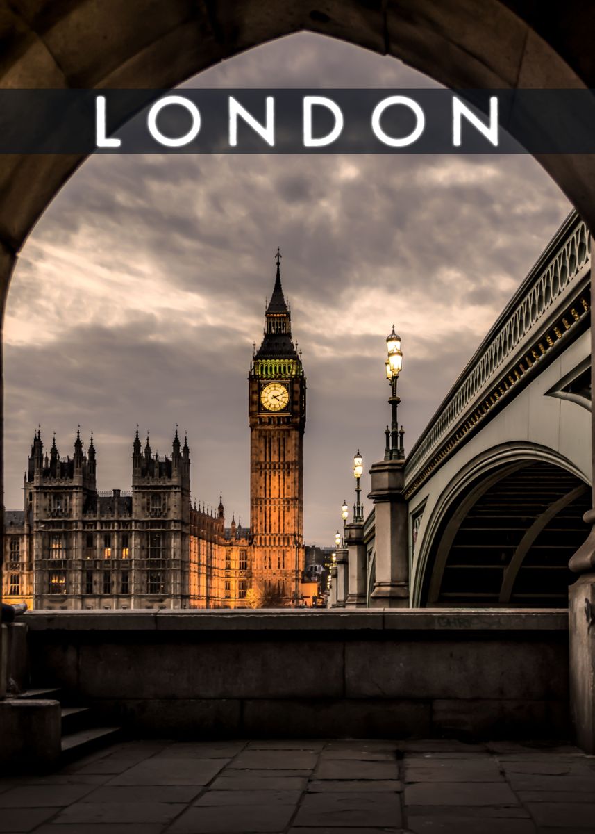 'London City' Poster, picture, metal print, paint by crbn design | Displate