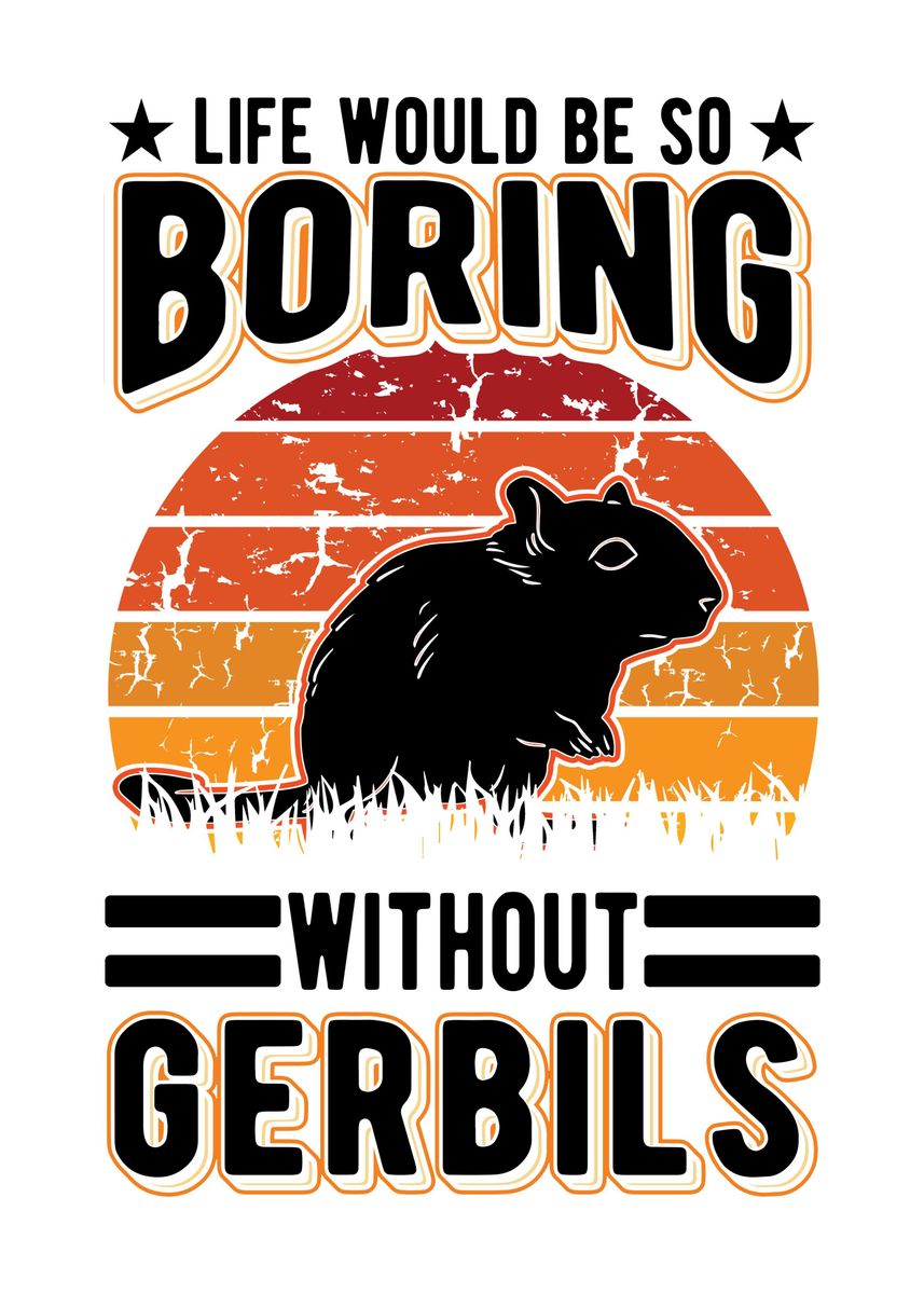 'Gerbil Mongolian Racing Ra' Poster, picture, metal print, paint by ...