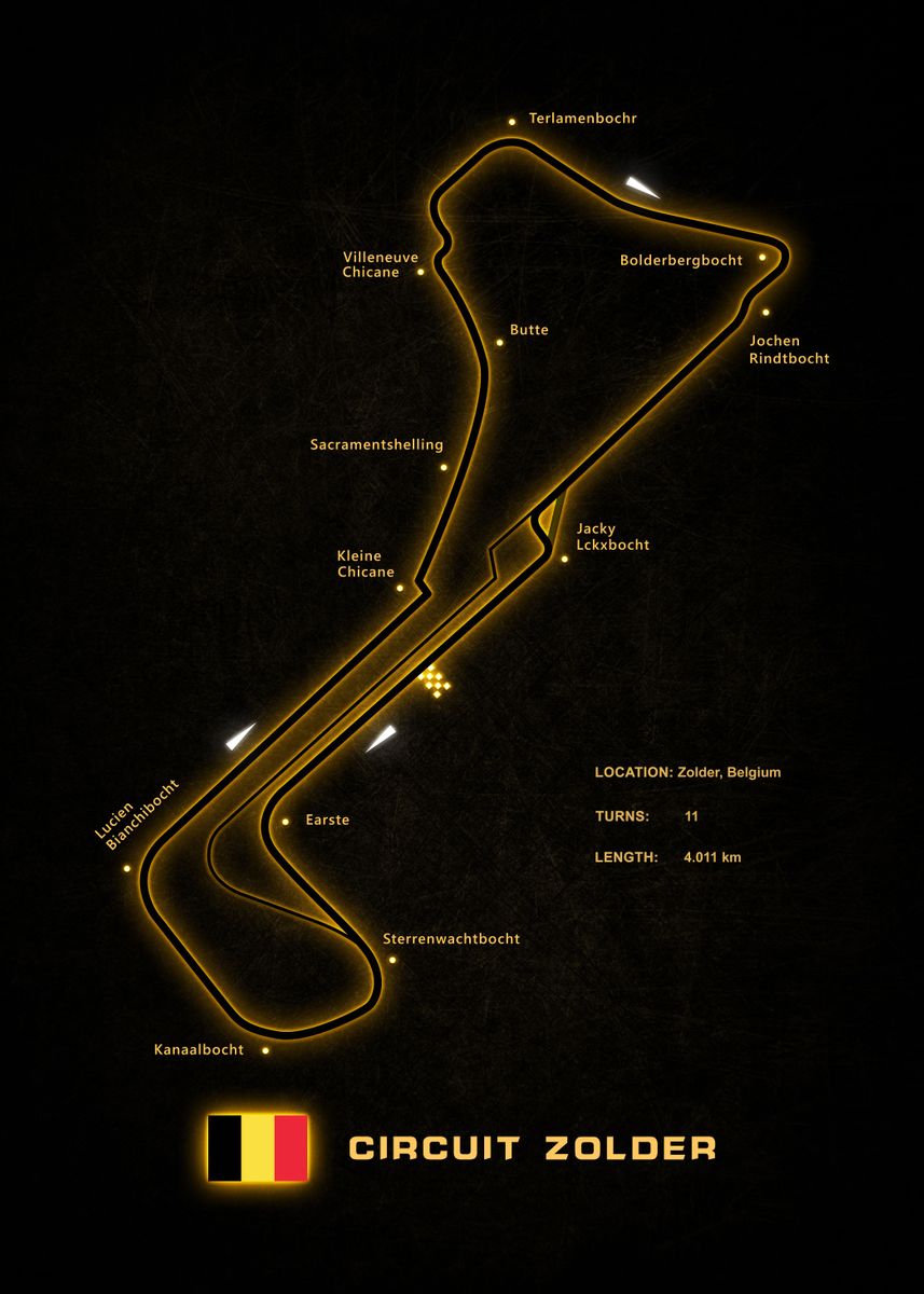 'Circuit Zolder' Poster, picture, metal print, paint by Faissal Thomas ...