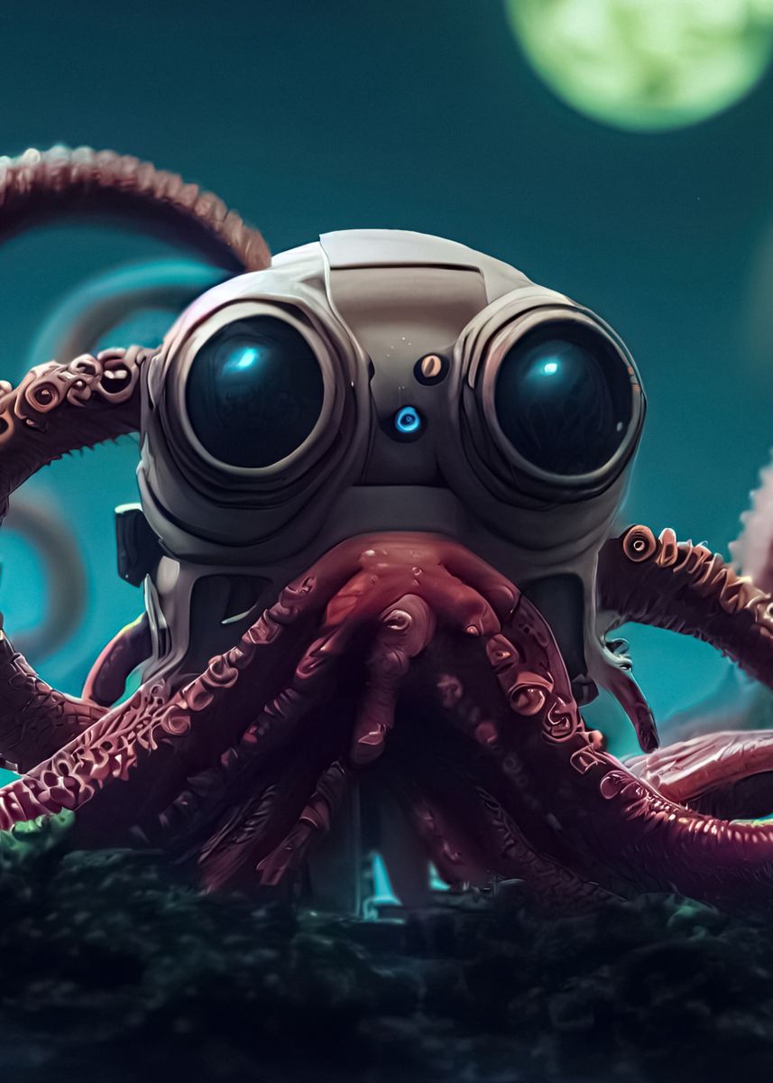 'Exo Alien' Poster, picture, metal print, paint by PosterSuite | Displate