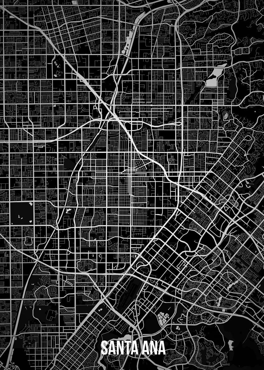 'Santa Ana map' Poster, picture, metal print, paint by Stefano Lunghi ...