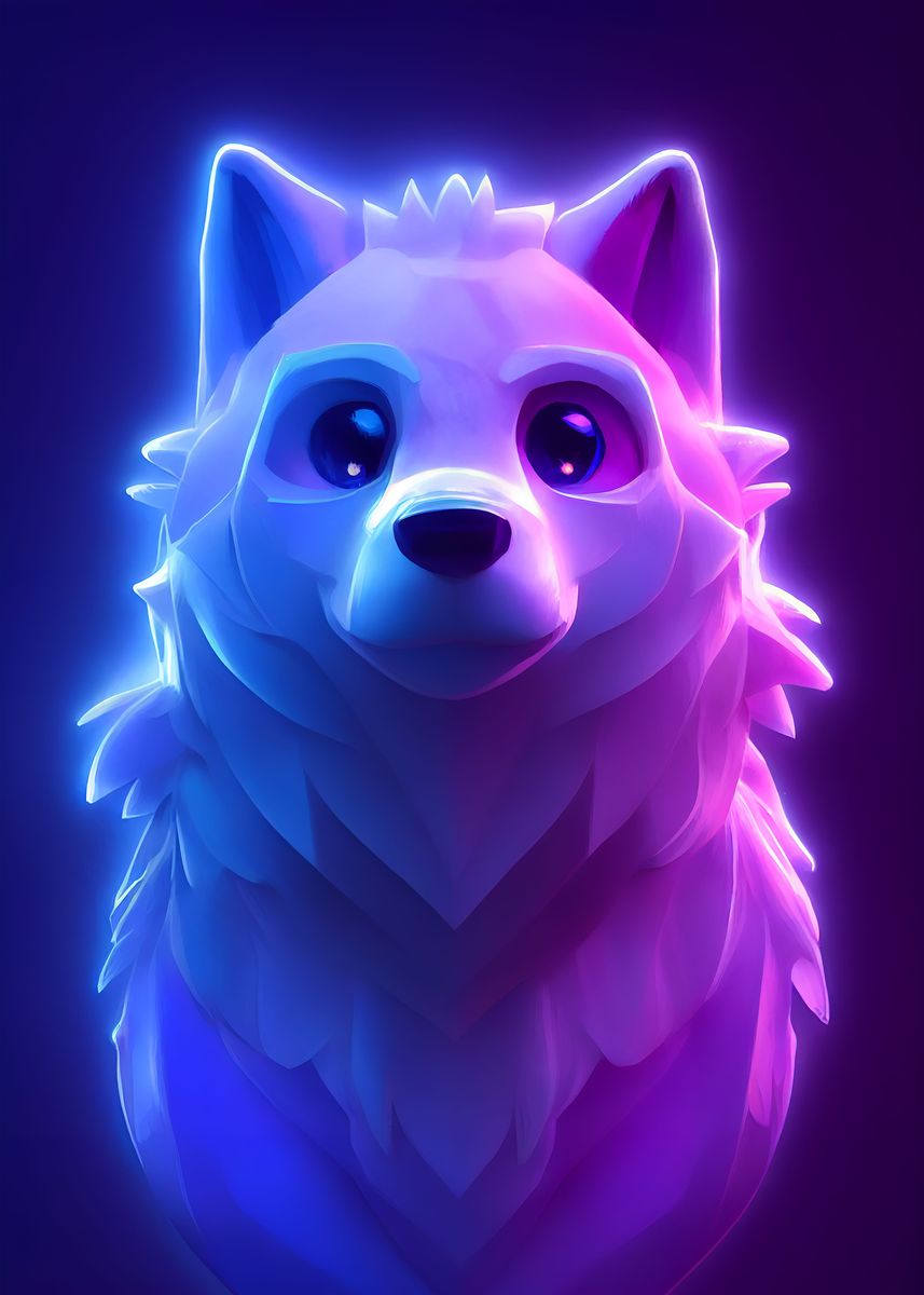 'Magic Wolf' Poster, picture, metal print, paint by Valter Shabani ...