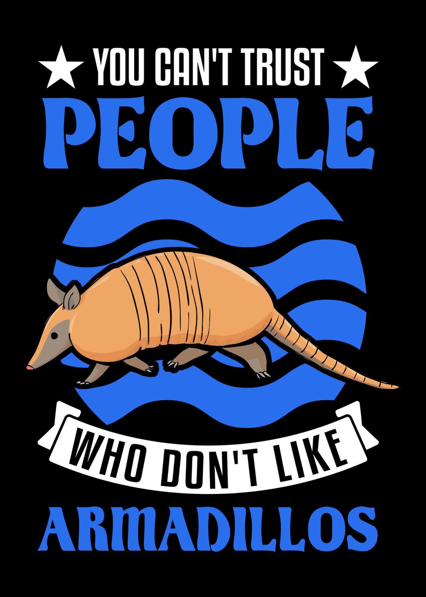 'Armadillo Gift' Poster, picture, metal print, paint by FavoritePlates ...