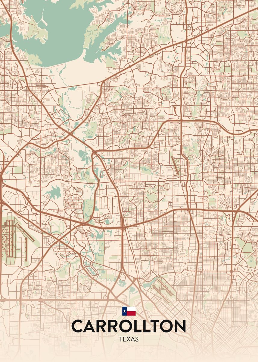 'Carrollton TX' Poster by IMR Designs | Displate