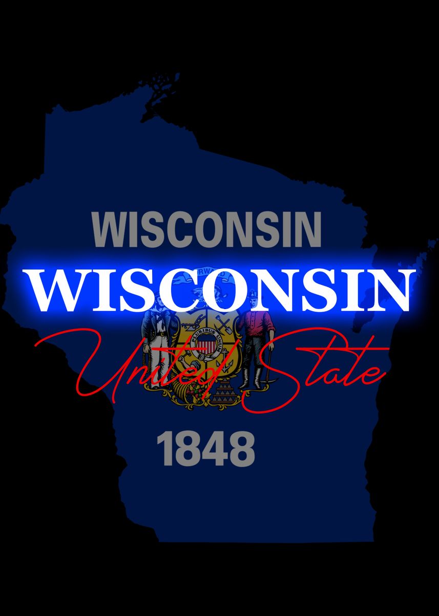 'Wisconsin' Poster, picture, metal print, paint by Hita Ando | Displate