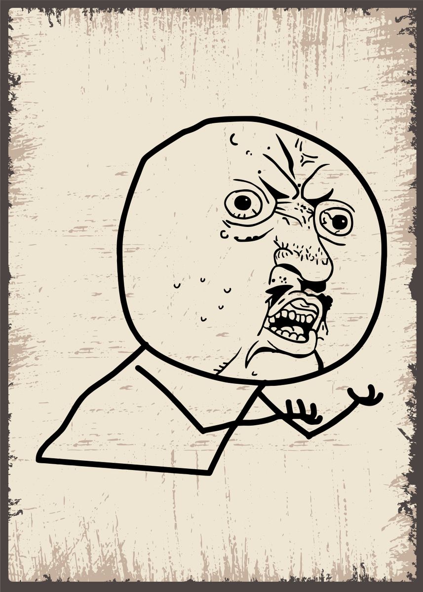 'funny meme' Poster, picture, metal print, paint by Trending Displate ...