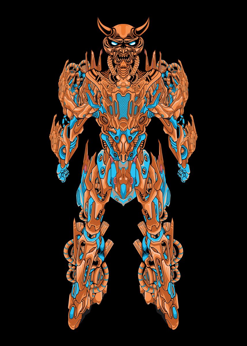 'Cyborg robot knight' Poster by Lloyd Studio | Displate