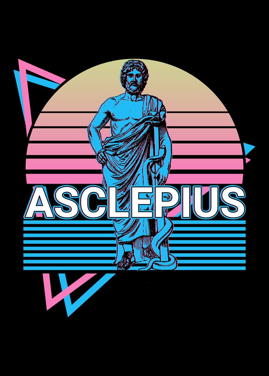 'Asclepius Greek God Ancien' Poster, picture, metal print, paint by AestheticAlex | Displate