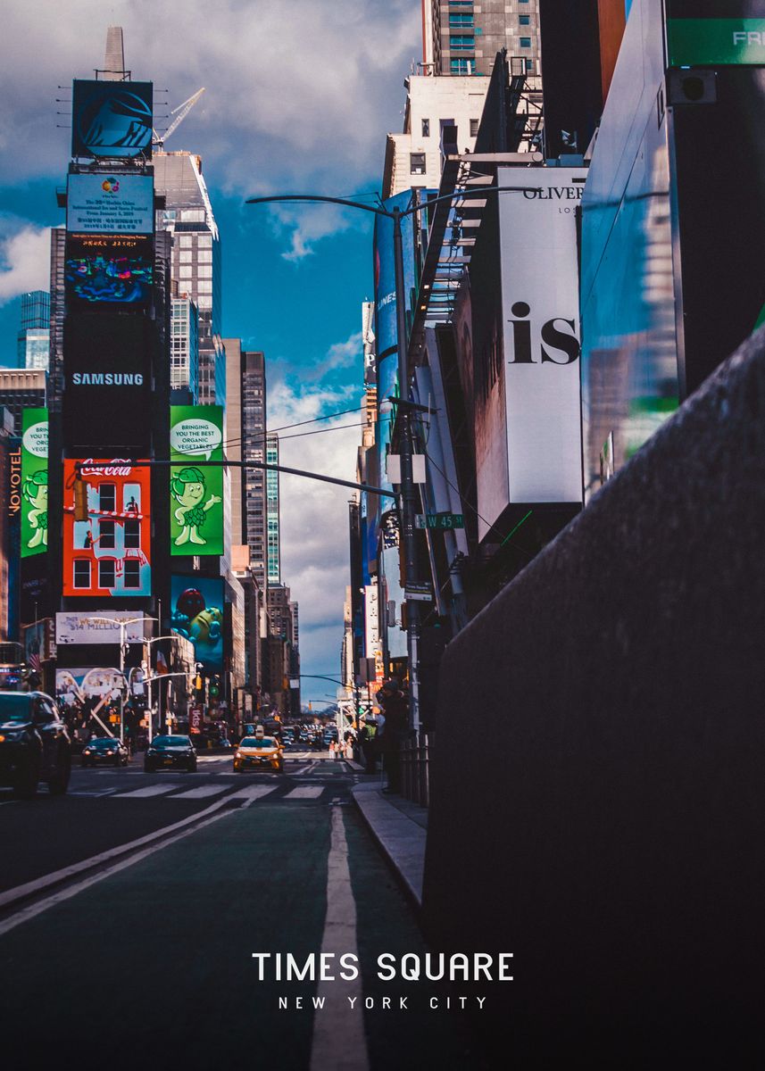'Times Square ' Poster, picture, metal print, paint by Famous City ...