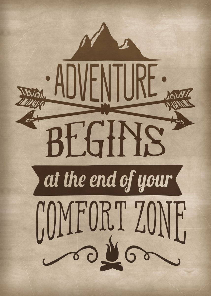 'Adventure begins' Poster, picture, metal print, paint by XandYart ...