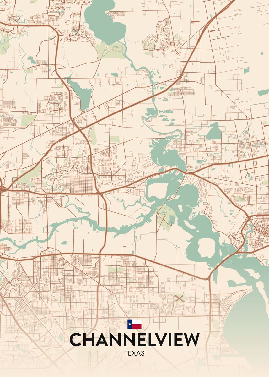 'Channelview TX' Poster, picture, metal print, paint by IMR Designs ...