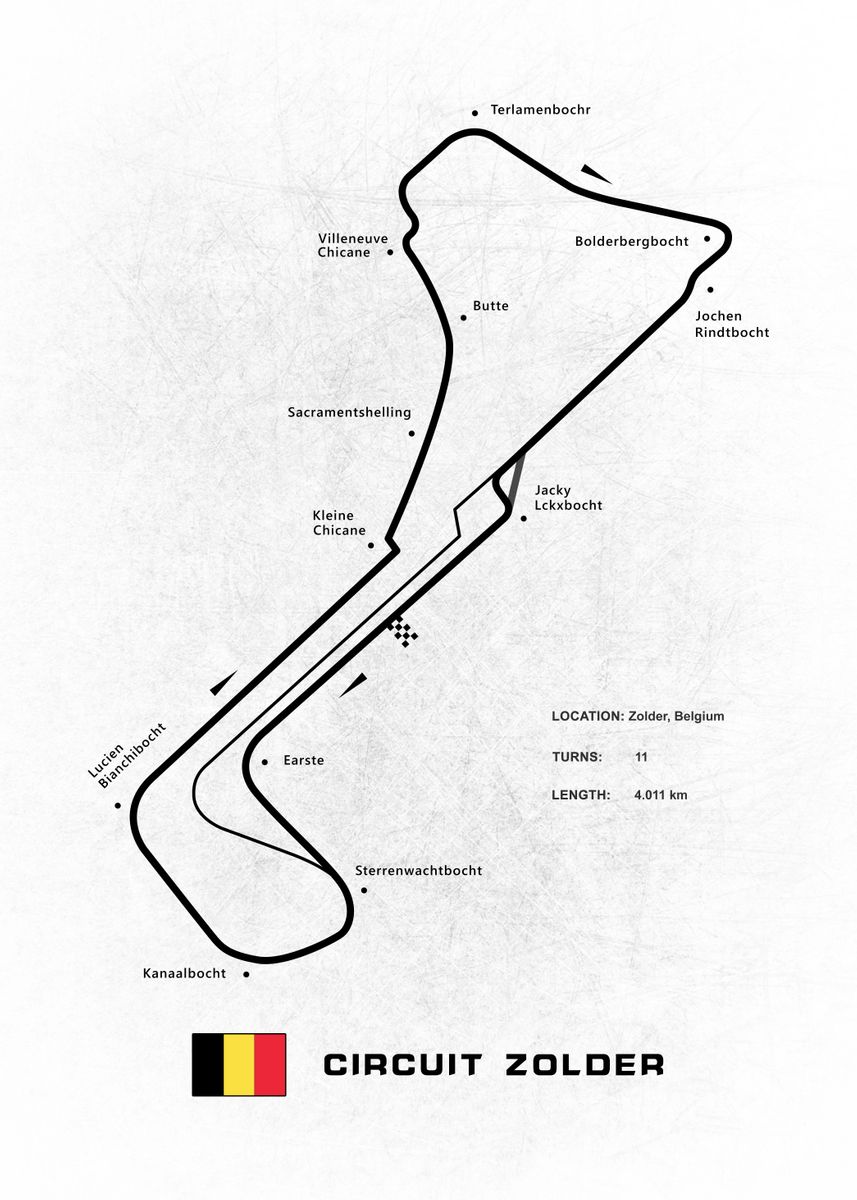 'Zolder Circuit' Poster, picture, metal print, paint by Faissal Thomas ...