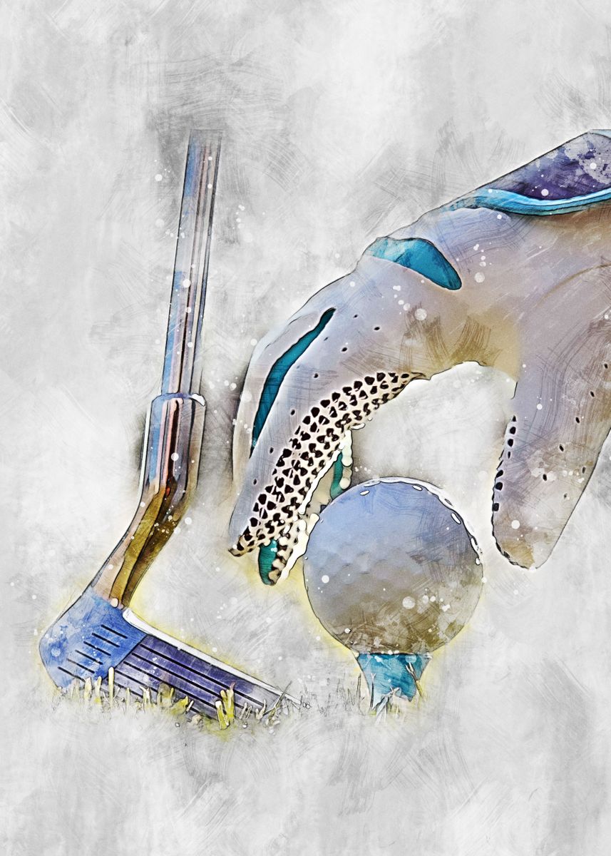 'Golf' Poster, picture, metal print, paint by Mateusz Ślemp | Displate