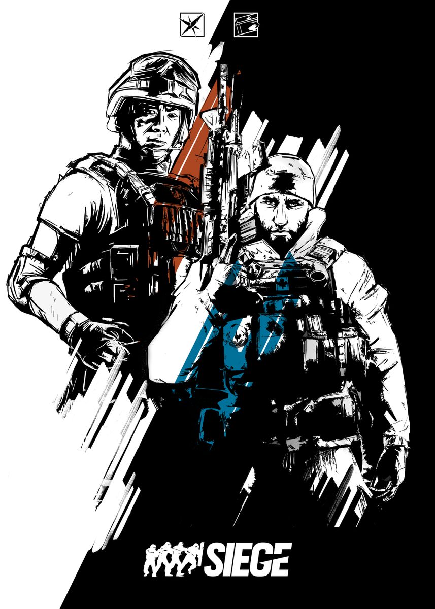 'Operator Duo 2' Poster, picture, metal print, paint by Rainbow Six ...