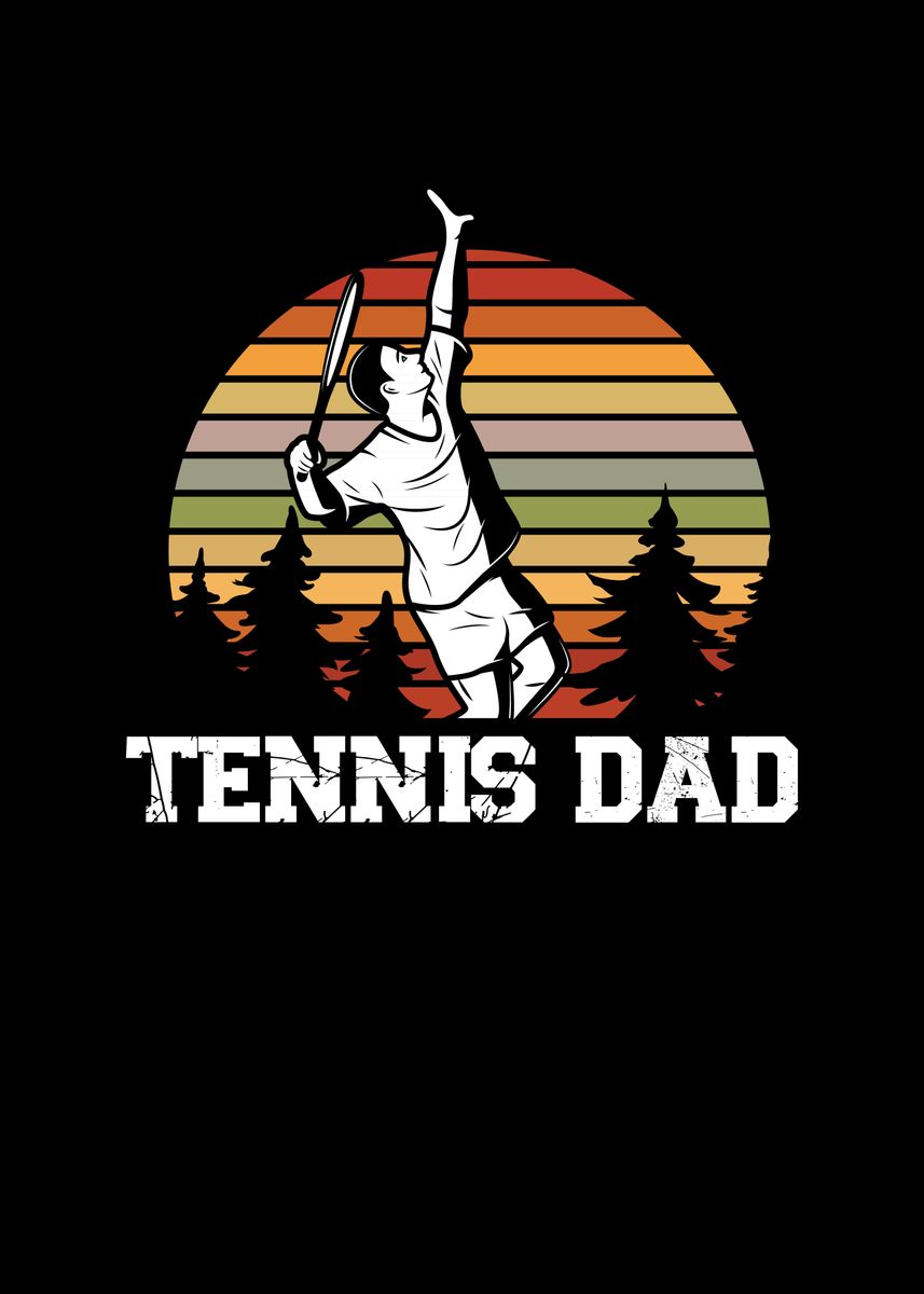 'Tennis dad vintage' Poster by BeMi | Displate