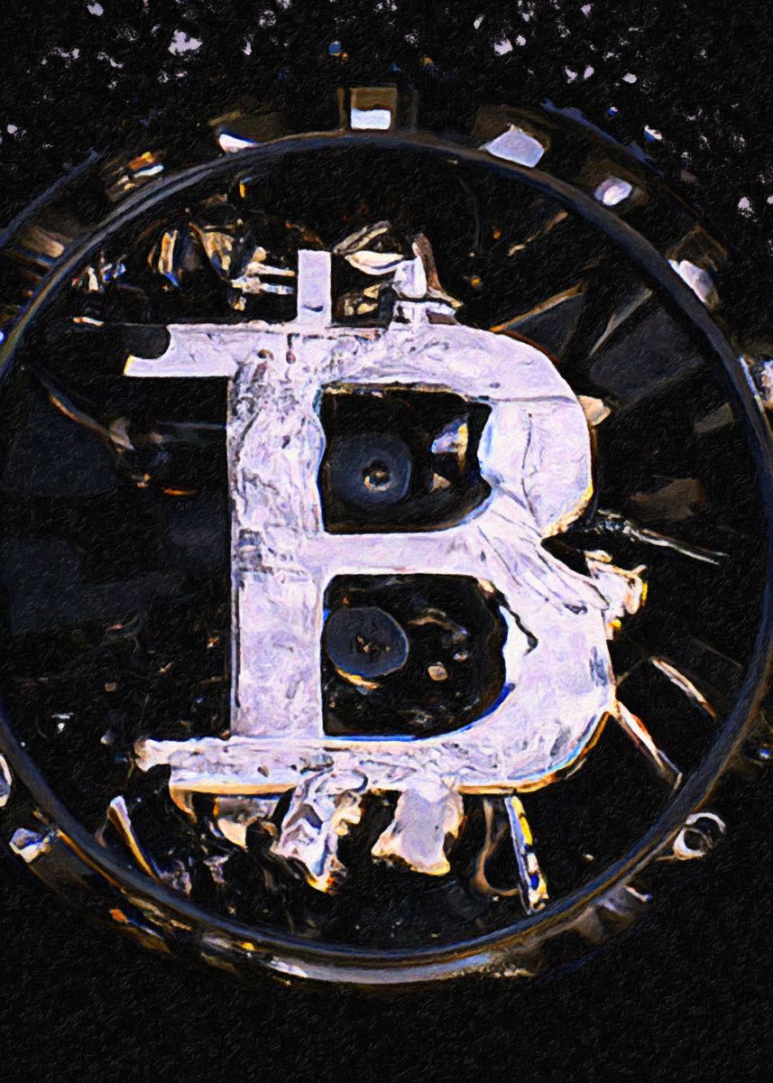 'Bitcoin BTC coin II' Poster, picture, metal print, paint by Pop Shop ...