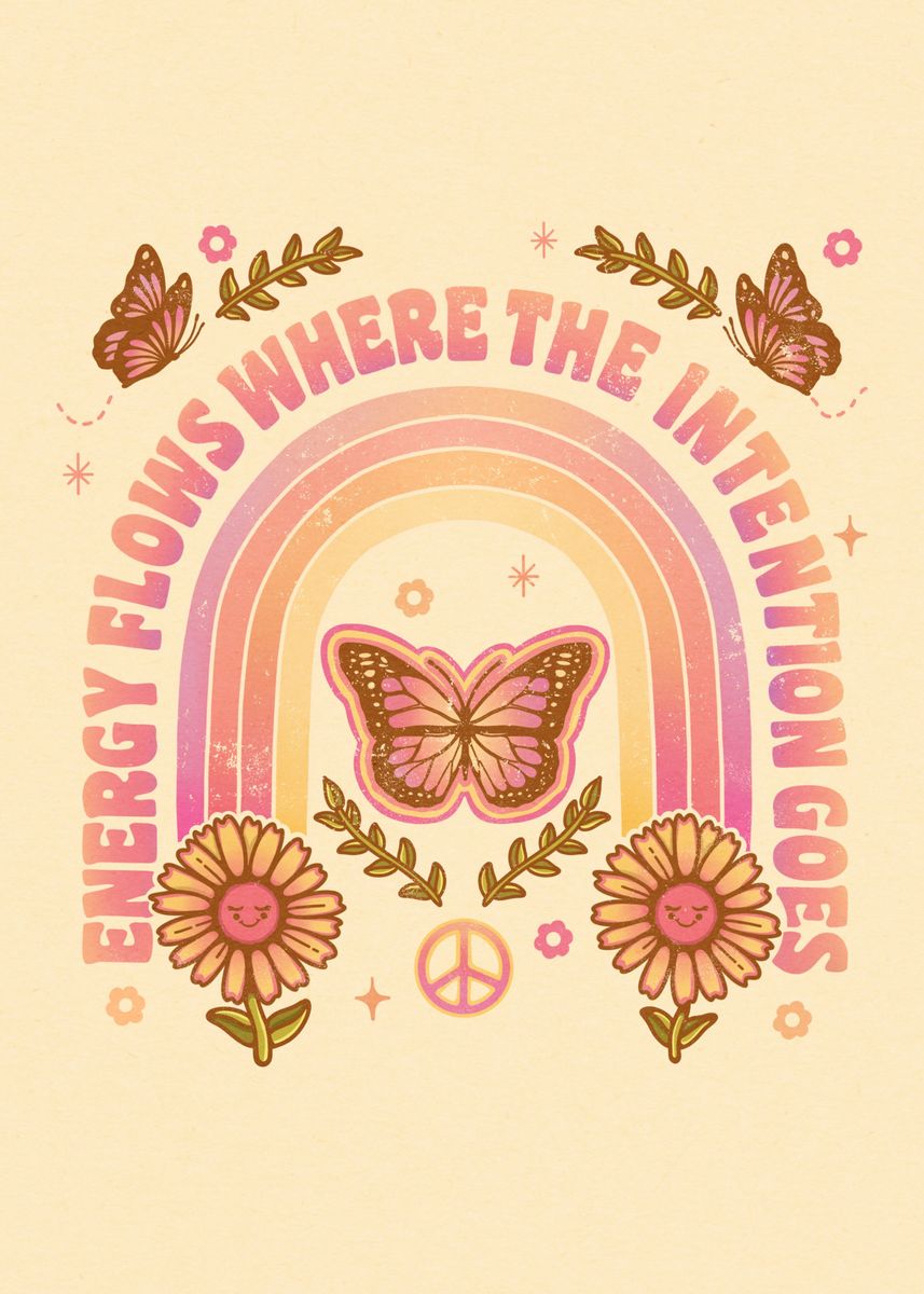 'Energy Flows' Poster, picture, metal print, paint by Naomi | Displate